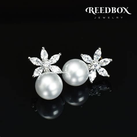 리드박스 Reedbox 패션 주얼리 [선물포장] 혼주 반달꽃 진주 귀걸이 귀찌제작 가능