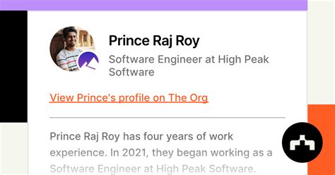 Prince Raj Roy Software Engineer At High Peak Software The Org