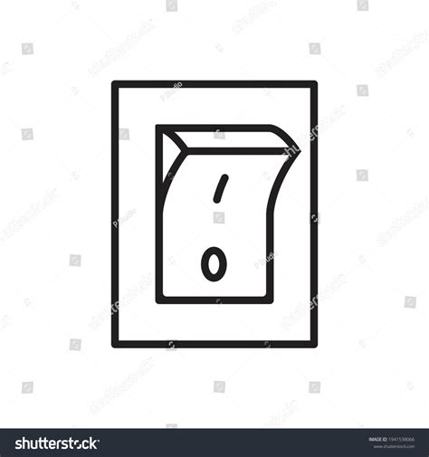 Electric Switch Outline Icon Vector Power Stock Vector Royalty Free 1941538066 Shutterstock