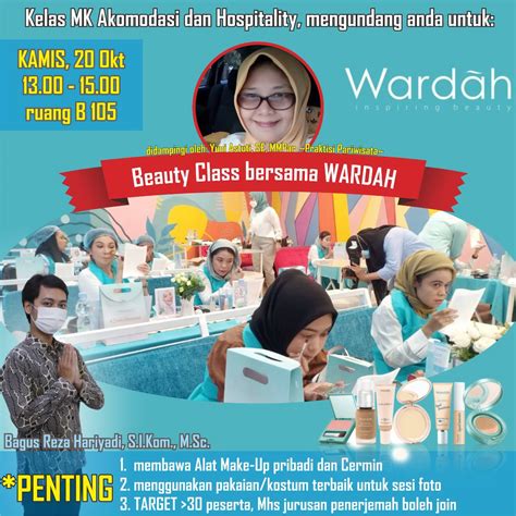 Mahasiswa Ikuti Beauty Class With Wardah Fakultas Ilmu Budaya