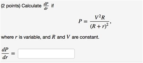 solved dp 2 points calculate if v2r where r is variable