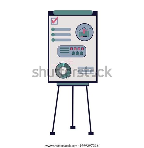 Flip Chart Various Graphic Diagram Presentation Stock Vector Royalty Free 1999297316