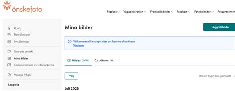 Välkommen Till Vår Nya Funktion Mina Foton I Våra Online
