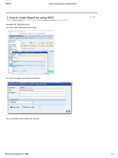 Create Report By Using Sqvi Pr Po Purchase Pdf Information Age Data