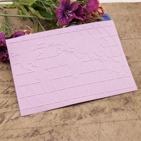 Plastic World Map Pattern Embossed Template Making Vicedeal