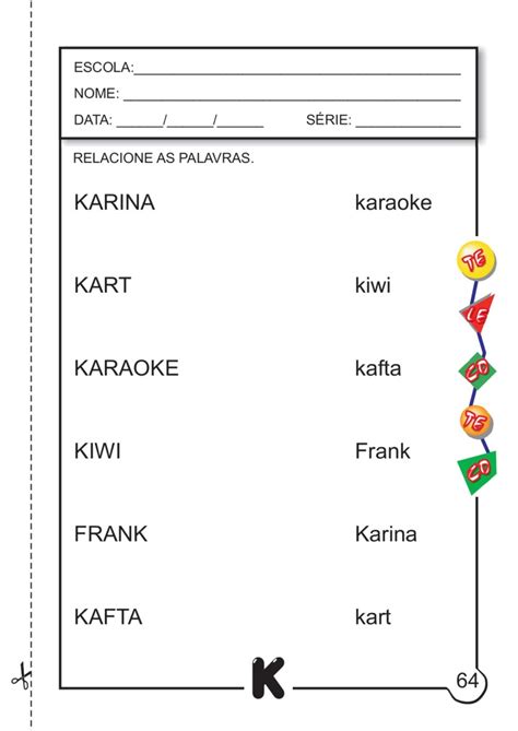 Atividades Com A Letra K