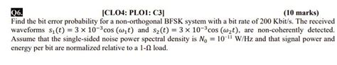 solved q6 [clo4 plo1 c3] 10 marks find the bit error