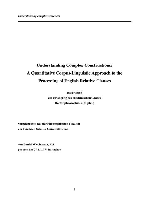 Pdf Understanding Complex Constructions A Quantitative Corpus Linguistic Approach To The