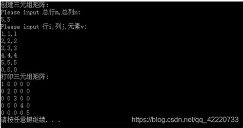 数据结构 稀疏矩阵（三元组矩阵、十字链表矩阵） C语言spmatrix Csdn博客