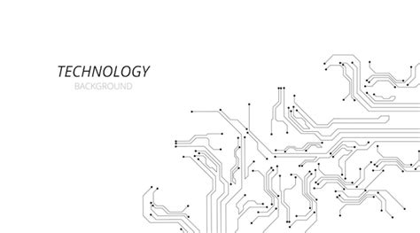 Premium Vector Technology Black Circuit Diagram Concept