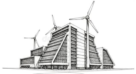 Futuristic Complex Featuring Angular Buildings With A Modern
