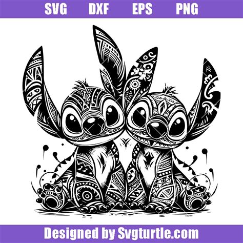 Stitch And Angel Couple Tattoo