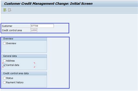SAP SD Define Credit Control Area