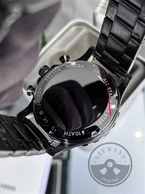 Reloj Fossil Jr1437 Nate Cronógrafo En Acero Inoxidable Atumano