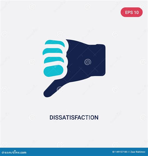 Two Color Dissatisfaction Vector Icon From Gestures Concept Isolated