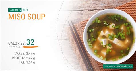 Miso Soup Calories And Nutrition 100g