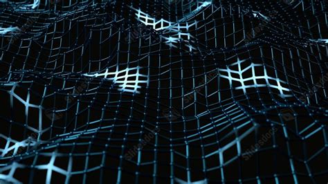 Space Grid Blue Three Dimensional Line Technology Powerpoint Background