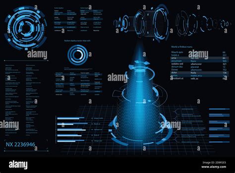 Abstract Circle Connection Futuristic With Flare Light On Grid Background Future Concept Vector