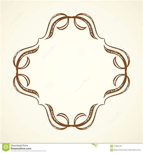 Vignette Vector Drawing Stock Vector Illustration Of Border 119093140