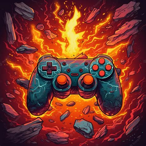 Premium Photo Cool And Hot Video Game Controller Generative Ai