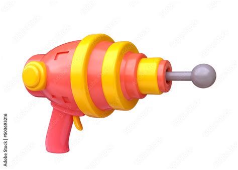 Cartoon Alien Space Blaster Gun Funny Realistic Toy Laser Weapon Cute
