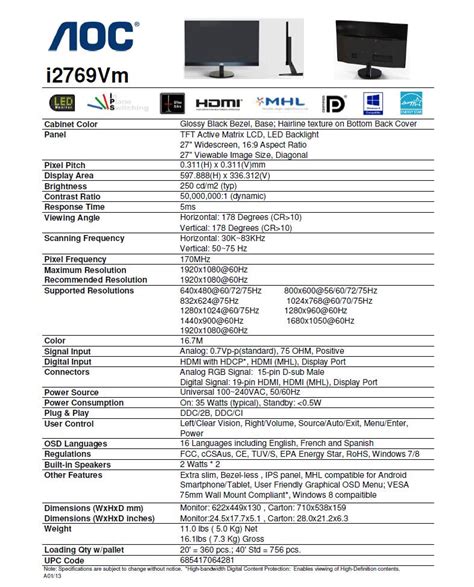 AOC P LED Backlit IPS Monitor