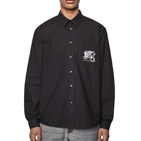 【楽天市場】 Diesel ディーゼル メンズ ワンポイントグラフィックプリント 長袖コットンシャツ【s Harry】【サイズxs】【1サイズ程大きめのサイズ感】【ブラック】die M T
