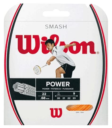 Wilson Smash 66 Badminton Strings 10m Unisex Orange Premium Quality