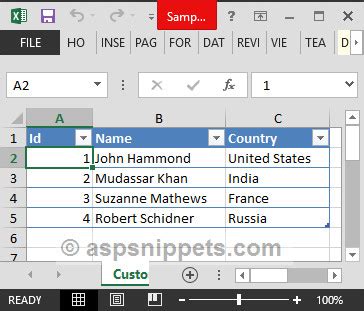 ASPNet Core MVC Read Import Excel File And Display In HTML Table With