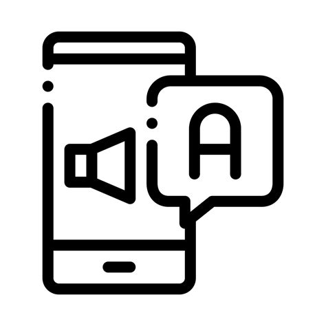 Smartphone Translator App Icon Thin Line Vector 17591311 Vector Art At Vecteezy