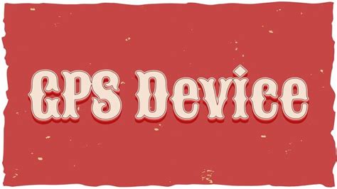 Premium Photo Gps Device Vintage Text