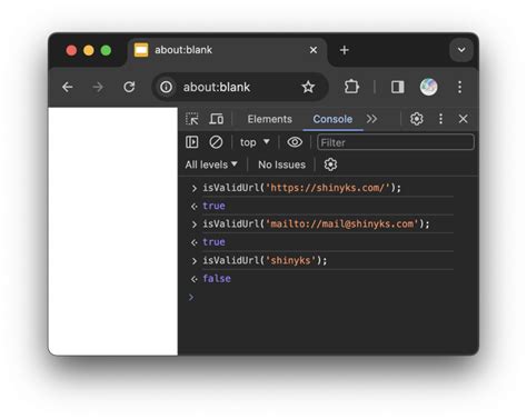 자바스크립트 Url 객체 정규식 유효성 검사 Javascript