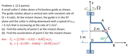 Solved Problem Points A Small Collar C Slides Down Chegg