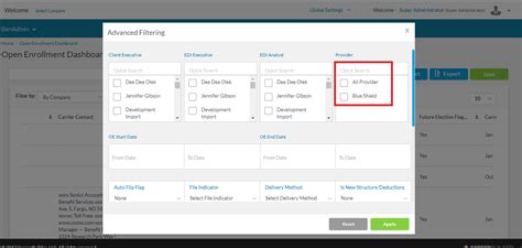 Nf 4440 Advance Filter Is Not Showing All Providers From Oe Dashboard Workterra Jira