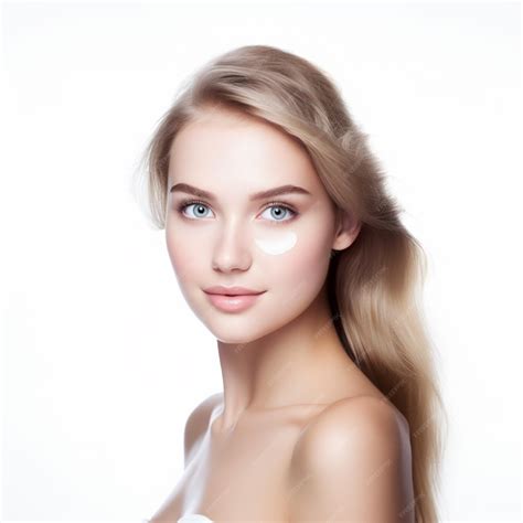 Blond Woman With A White Top And A White Background Generative Ai Premium Ai Generated Image