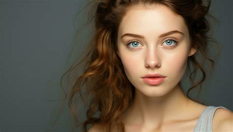 Ai Generated Beautiful Caucasian Woman With Long Brown Hair And Blue Eyes Generated By Ai