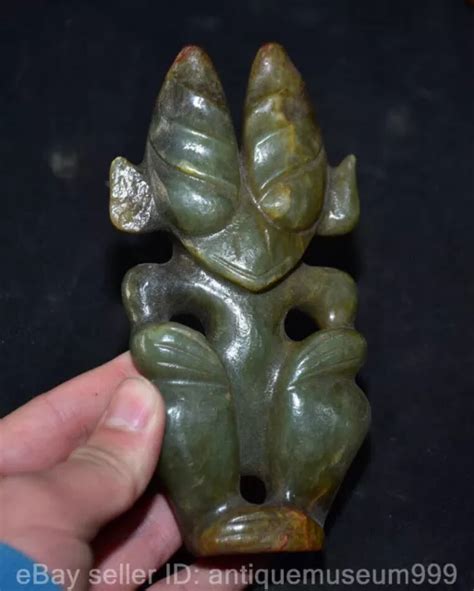 56and Old Chinese Hongshan Culture Hetian Jade Carving Sun God Statue £11550 Picclick Uk