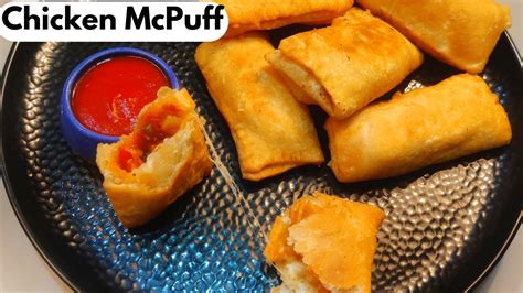 Cheesy Chicken Mcpuff Mcdonalds Style Chicken Mcpuff Non Veg