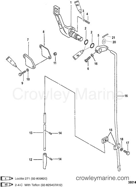 Shift Linkage 1993 Outboard 33 Mh 7003201bk Crowley Marine