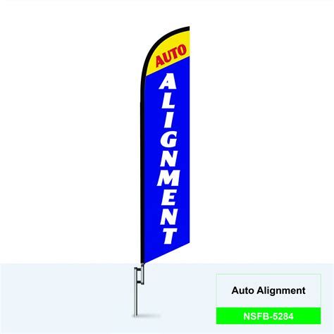 Auto Alignment Blue Feather Flag Global Advertising Solutions