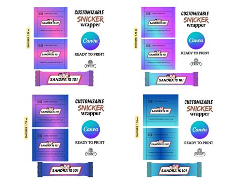 K Pop Demon Hunter Snickers Wrapper Template Editable Canva Candy