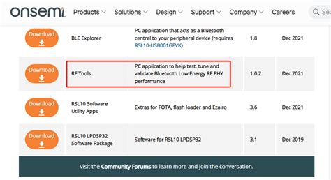KB Use GUI Tool For DTM HCI Test Of RSL10