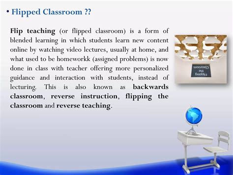 Flipped Classroom Pptx Educational Assessment Education