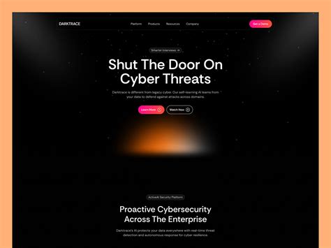 Ai Cyber Security Platform Website Behance