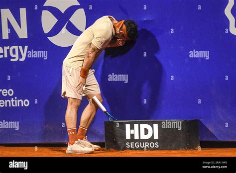 Fabio Fognini Italy Gets An Ankle Injuried During A Game Argentina