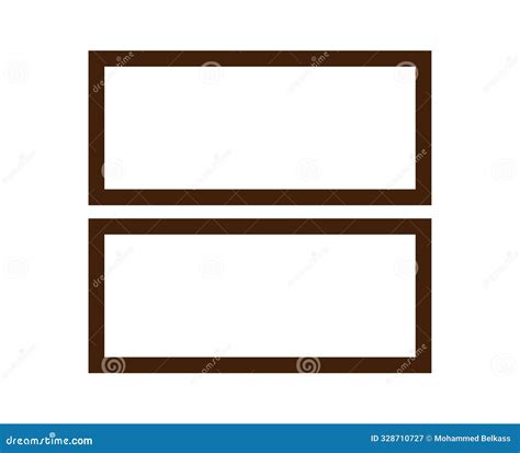 Rectangle Geometric Shapes Outline Stroke Brown Symbol Stock Vector Illustration Of Geometric