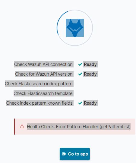 Health Check Error Pattern Handler Getpatternlist · Issue 2368 · Wazuhwazuh Dashboard