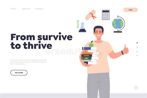 From Survive To Thrive Concept For Psychological Online Service Landing