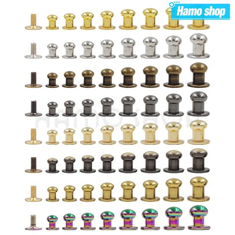 금속 합금 라운드 헤드 리벳 스파이크 나사 리벳 스터드 Diy 공예 가죽 벨트 시계 밴드 장식 네일 버클 20 세트 Aliexpress