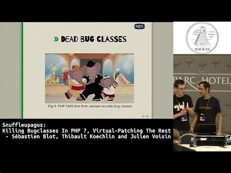 hack lu talk snuffleupagus killing bugclasses in php 7 virtual patching the rest from cooper